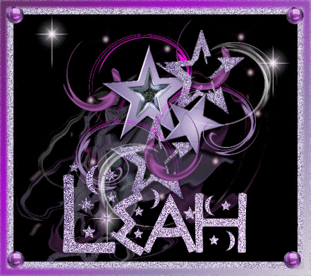 Leah Purple Glitter (in Glitter Text)