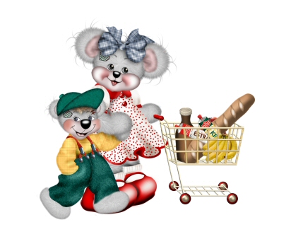 CREDDY BEARS SHOPPING (in Clipart)